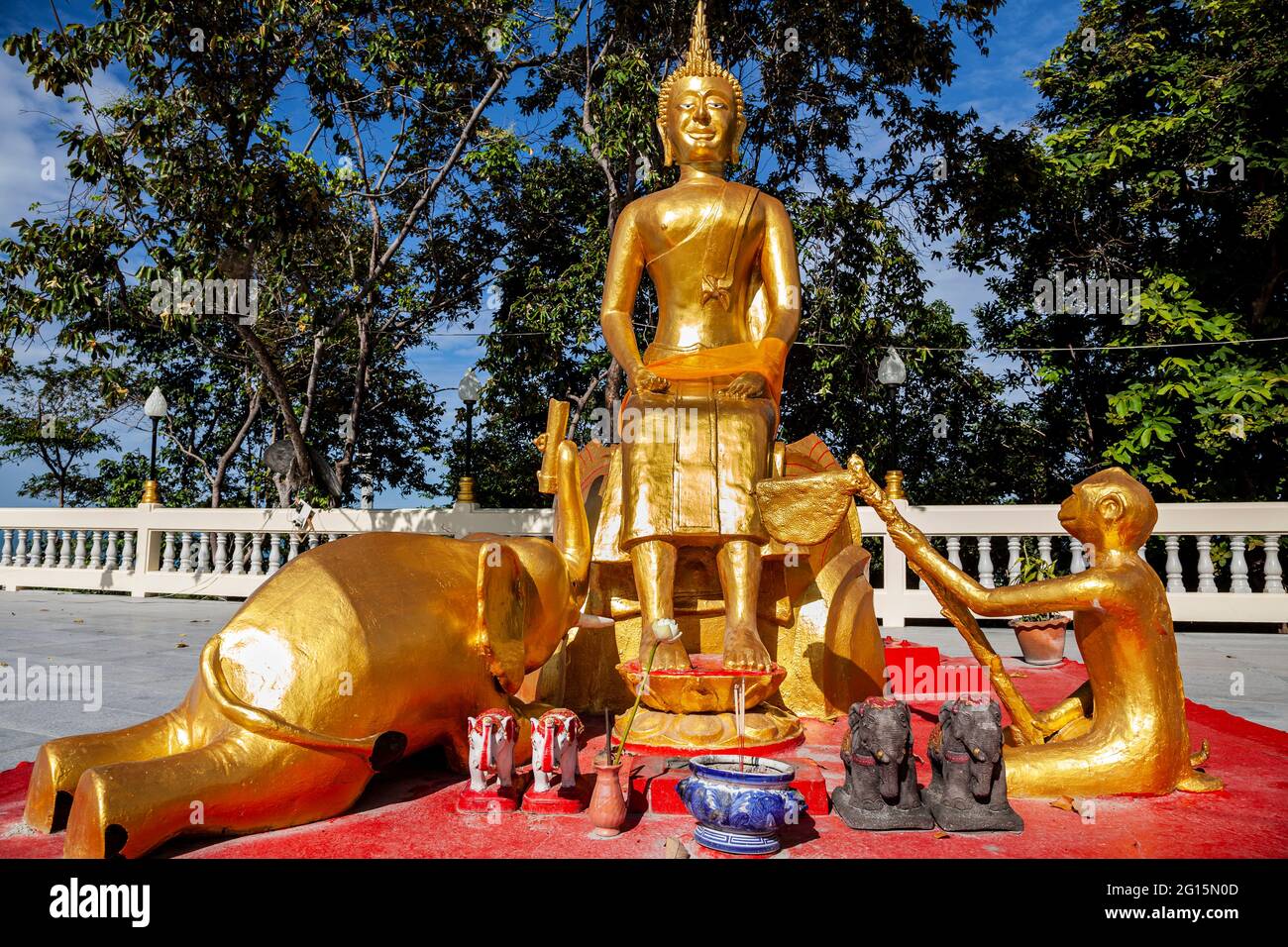 View of various status at the famous location of Big Buddha in Pattaya ...