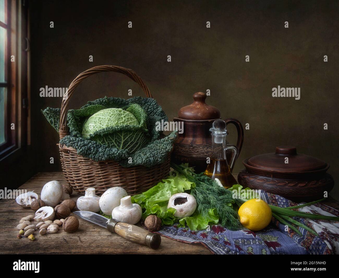 Still life with fruit and vegetables Stock Photo - Alamy