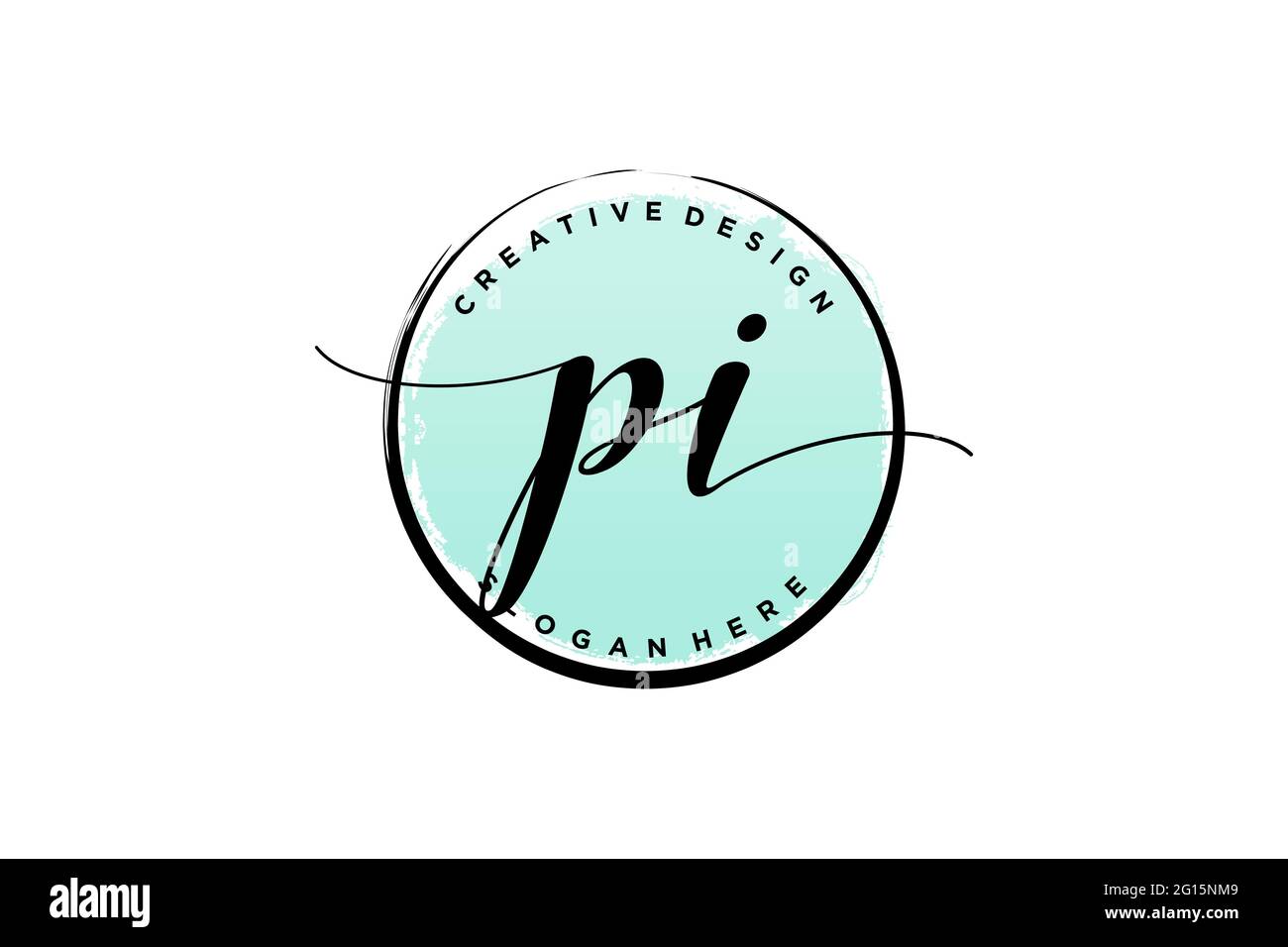 Pi initials logo hi-res stock photography and images - Alamy