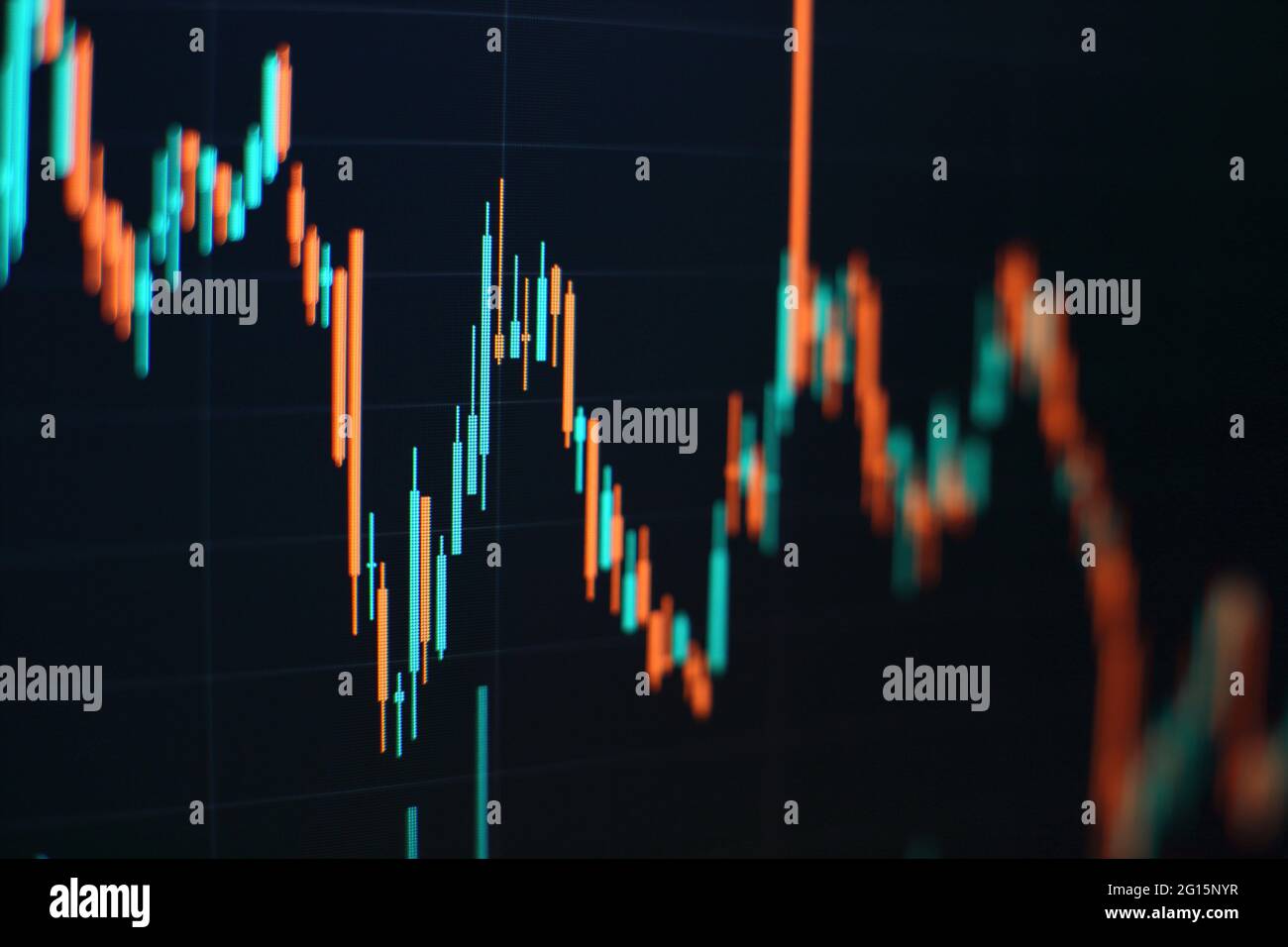 Economic graph with diagrams on the stock market, for business and ...