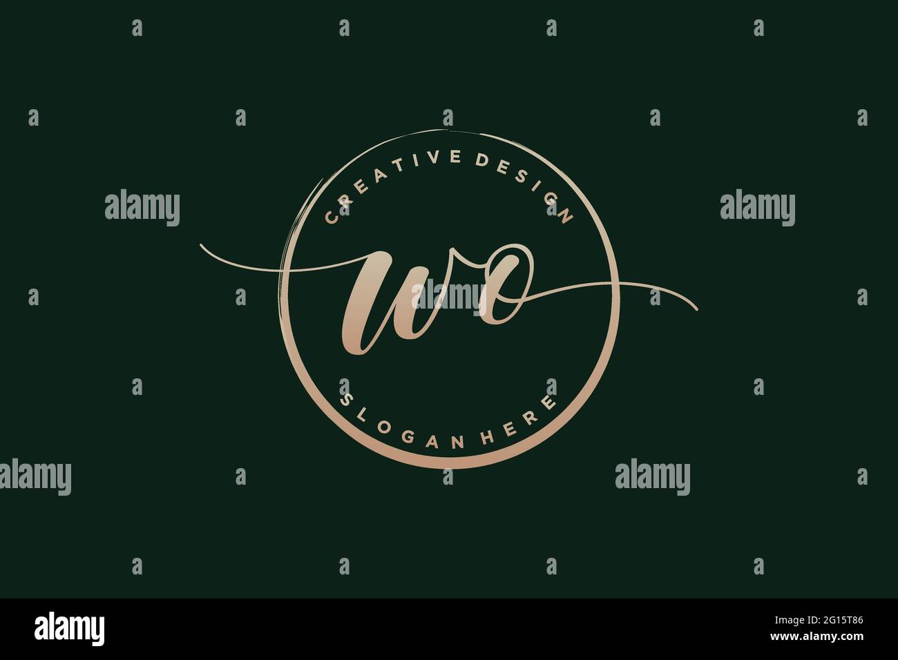 Wo initials logo hi-res stock photography and images - Alamy