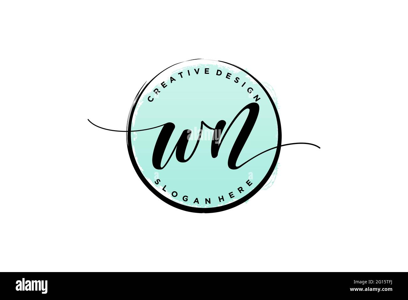 Wn initials logo Stock Vector Images - Alamy