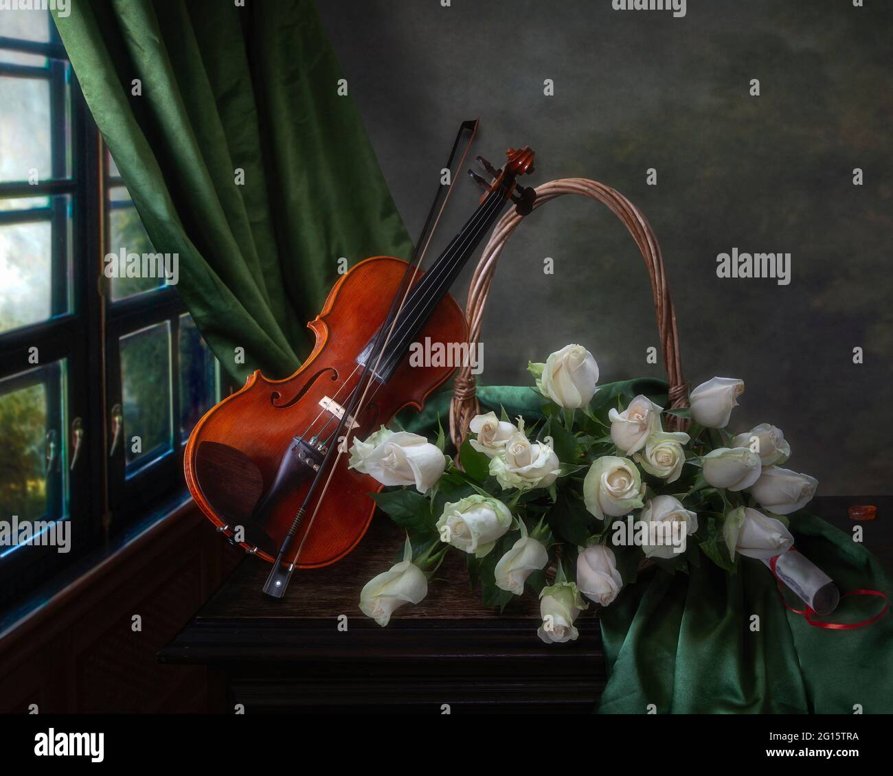 Still life with musical instrument hi-res stock photography and images ...