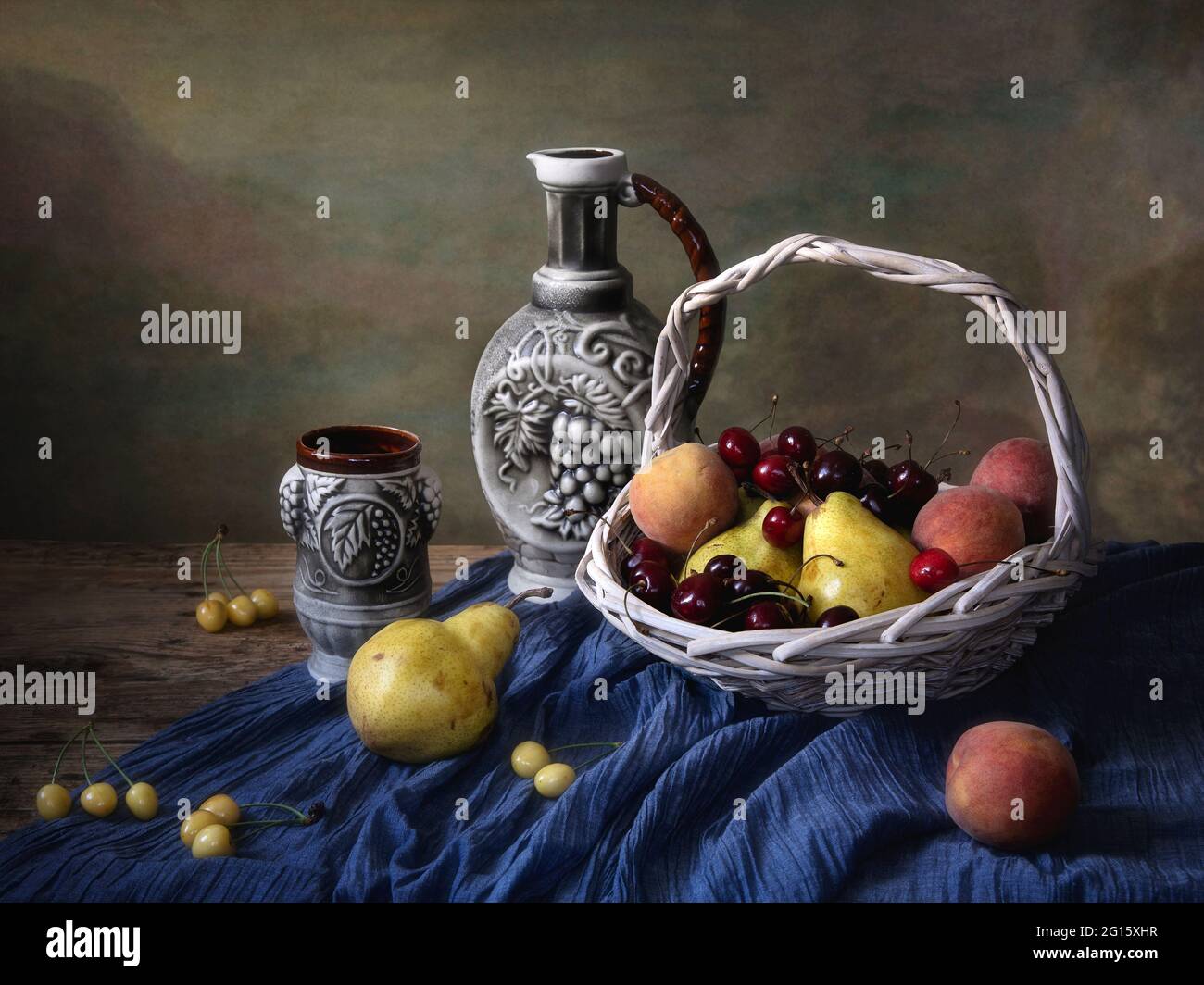 Still life with fruits in Baroque style Stock Photo - Alamy