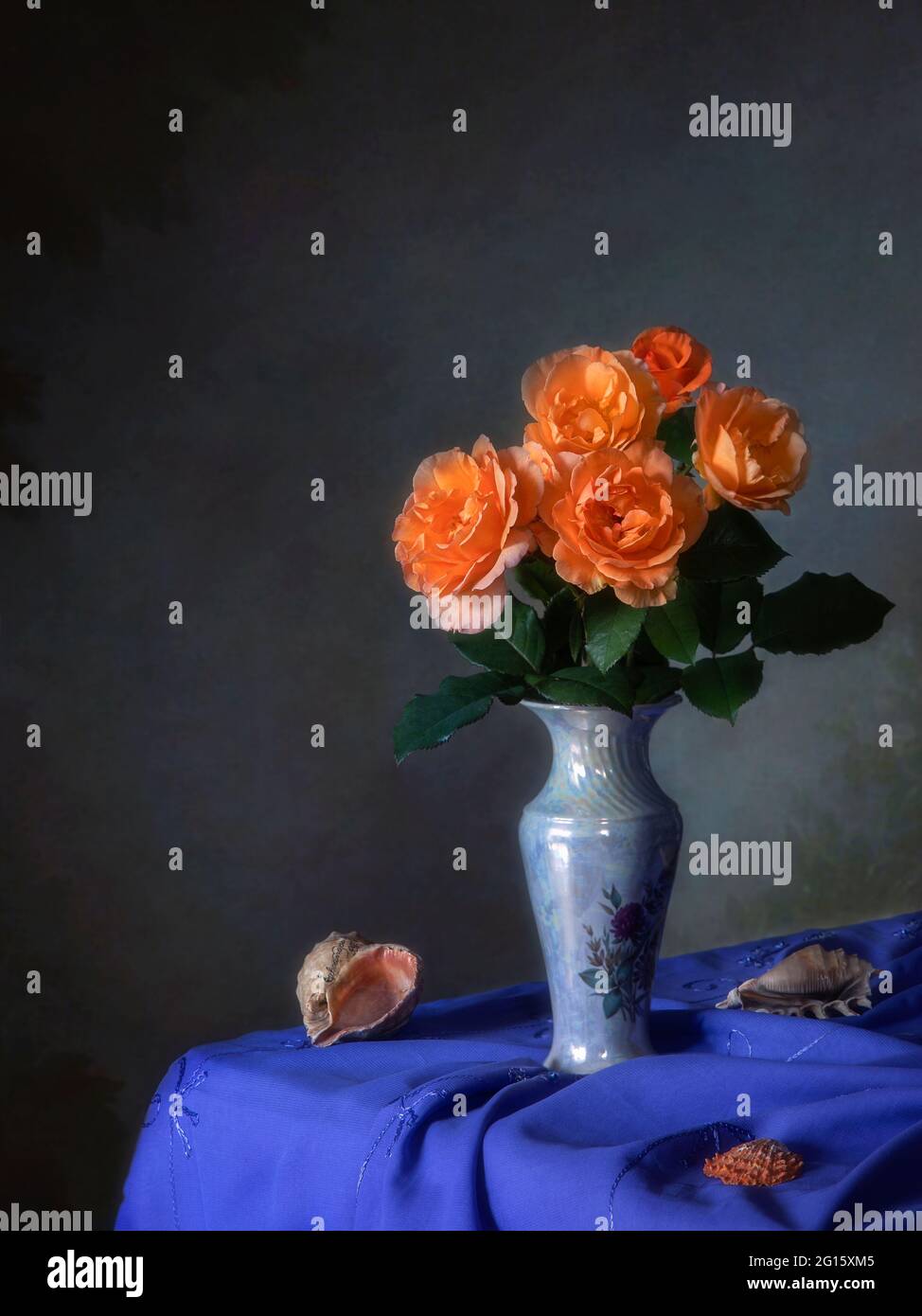 Still life with bouquet of beautiful flowers Stock Photo - Alamy