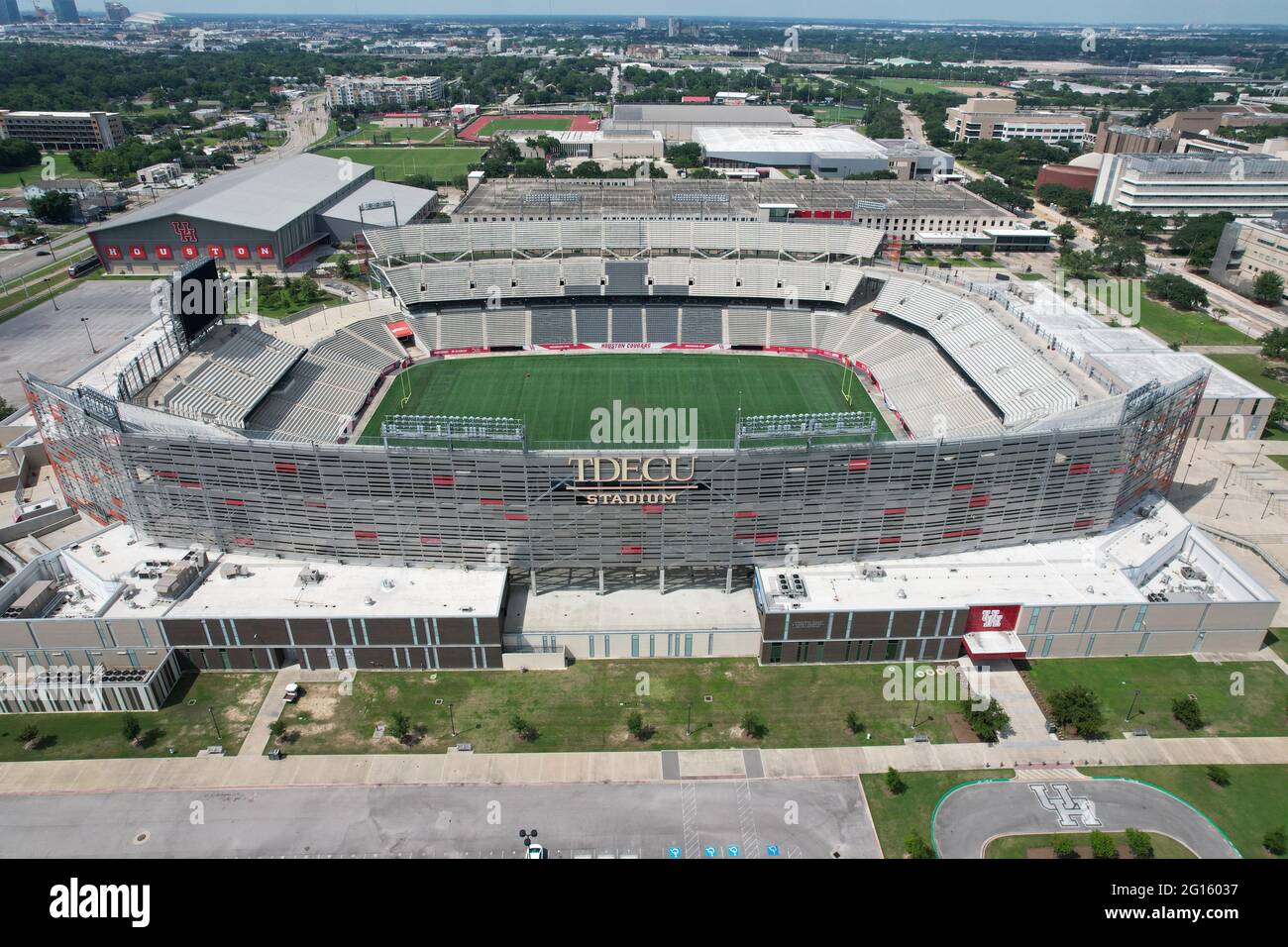Houston, United States. 30th May, 2021. An aerial view of TDECU Stadium ...