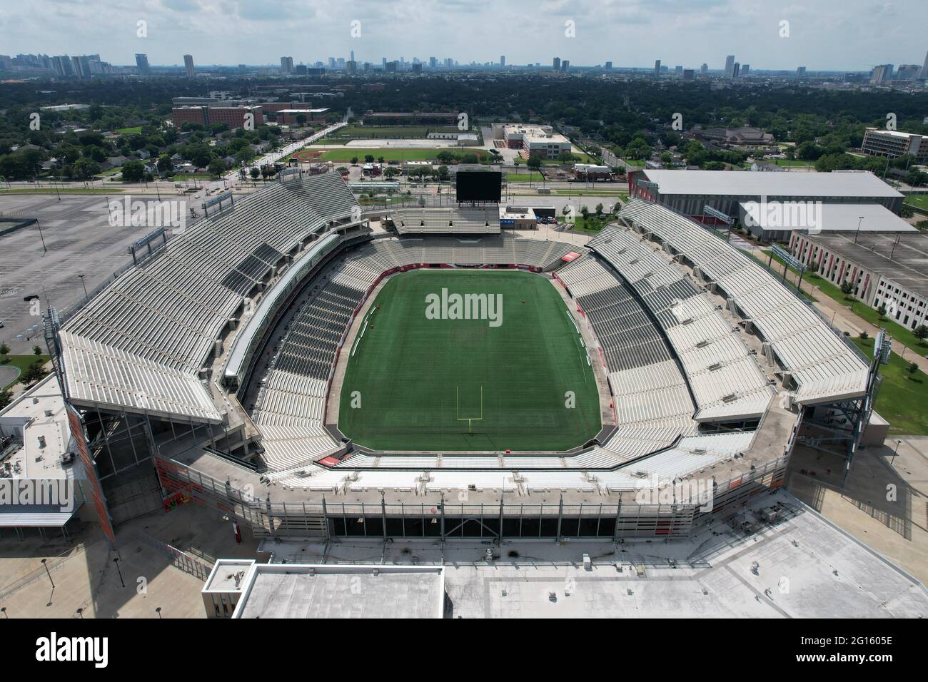 Houston, United States. 30th May, 2021. An aerial view of TDECU Stadium ...