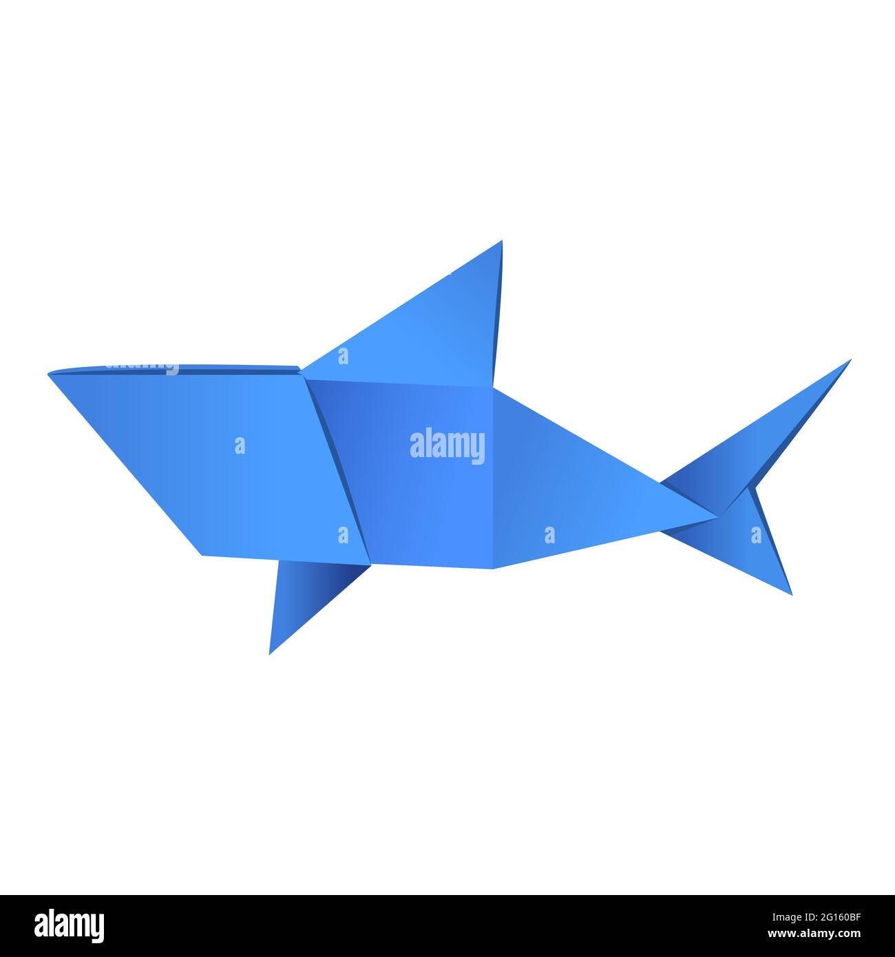Paper origami shape - shark. The Japanese art of folding paper figures ...