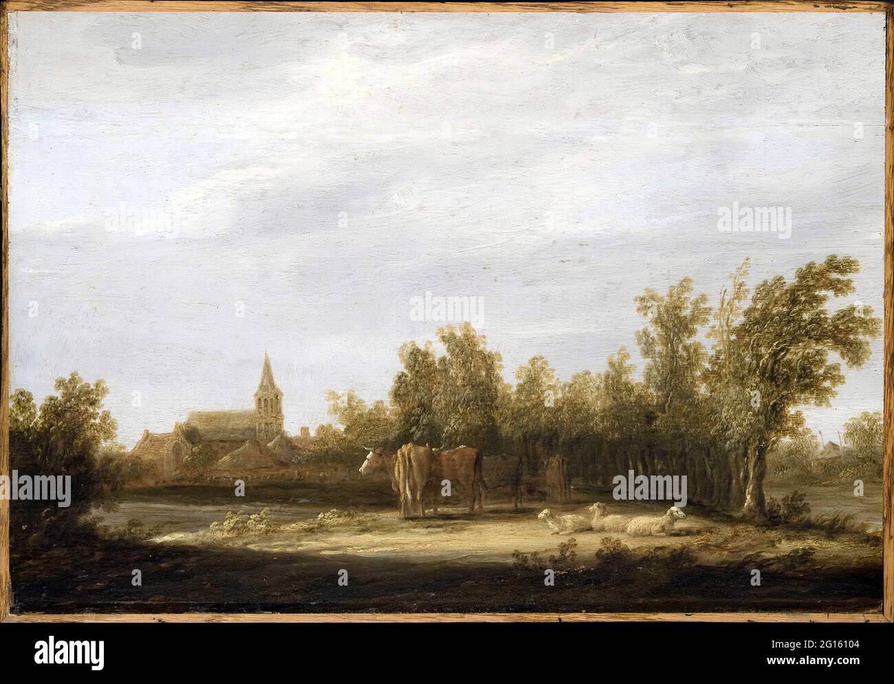 Aelbert Cuyp - Landscape with Cows and Sheep Stock Photo - Alamy