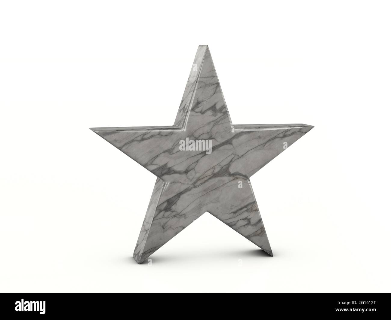 Marble star symbol on a white background. 3d illustration Stock Photo ...