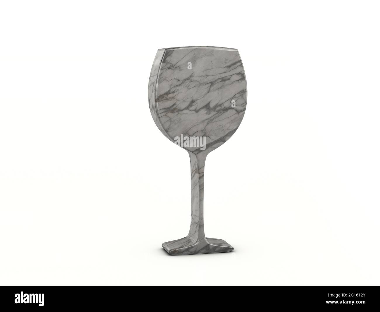 Marble wine glass symbol on a white background. 3d illustration Stock ...