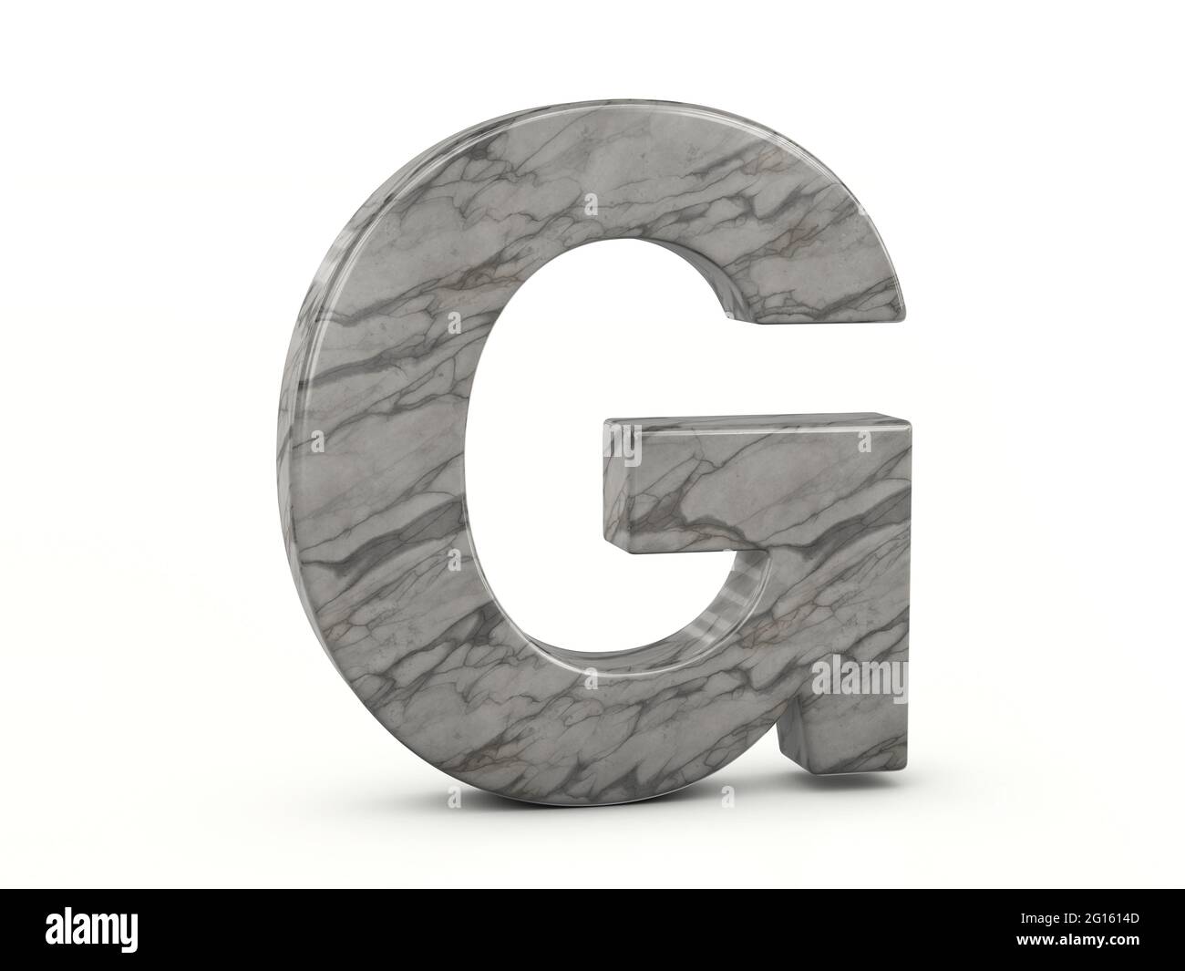 Marble letter G on a white background. 3d illustration Stock Photo - Alamy