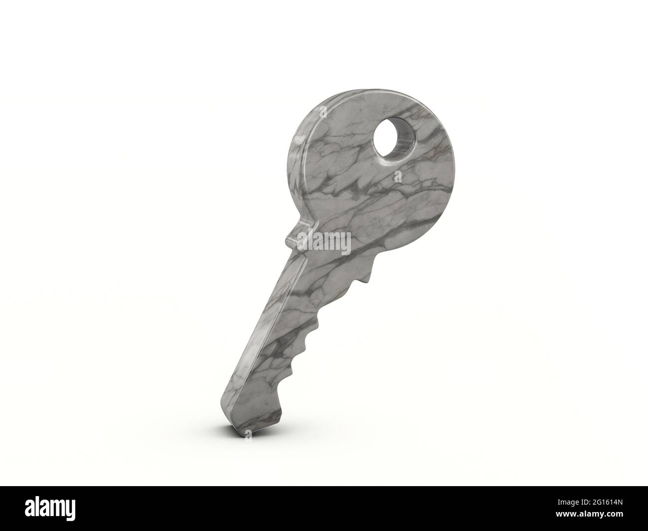 Marble key symbol on a white background. 3d illustration Stock Photo ...