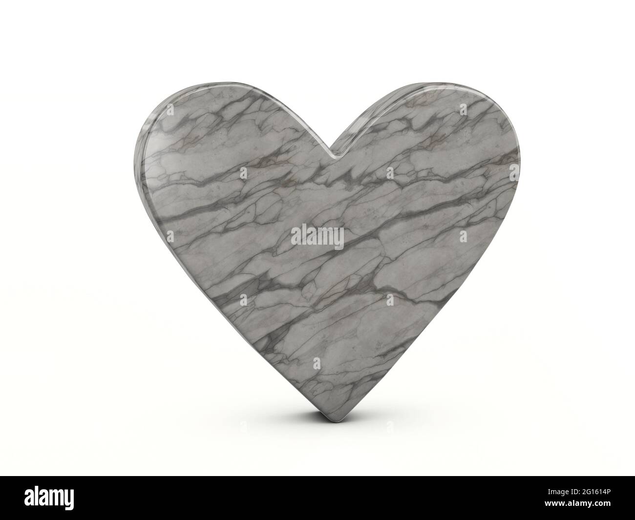 Marble heart symbol on a white background. 3d illustration Stock Photo ...