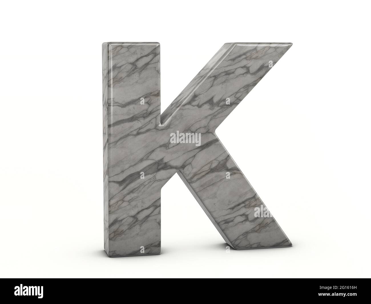 Marble letter K on a white background. 3d illustration Stock Photo - Alamy