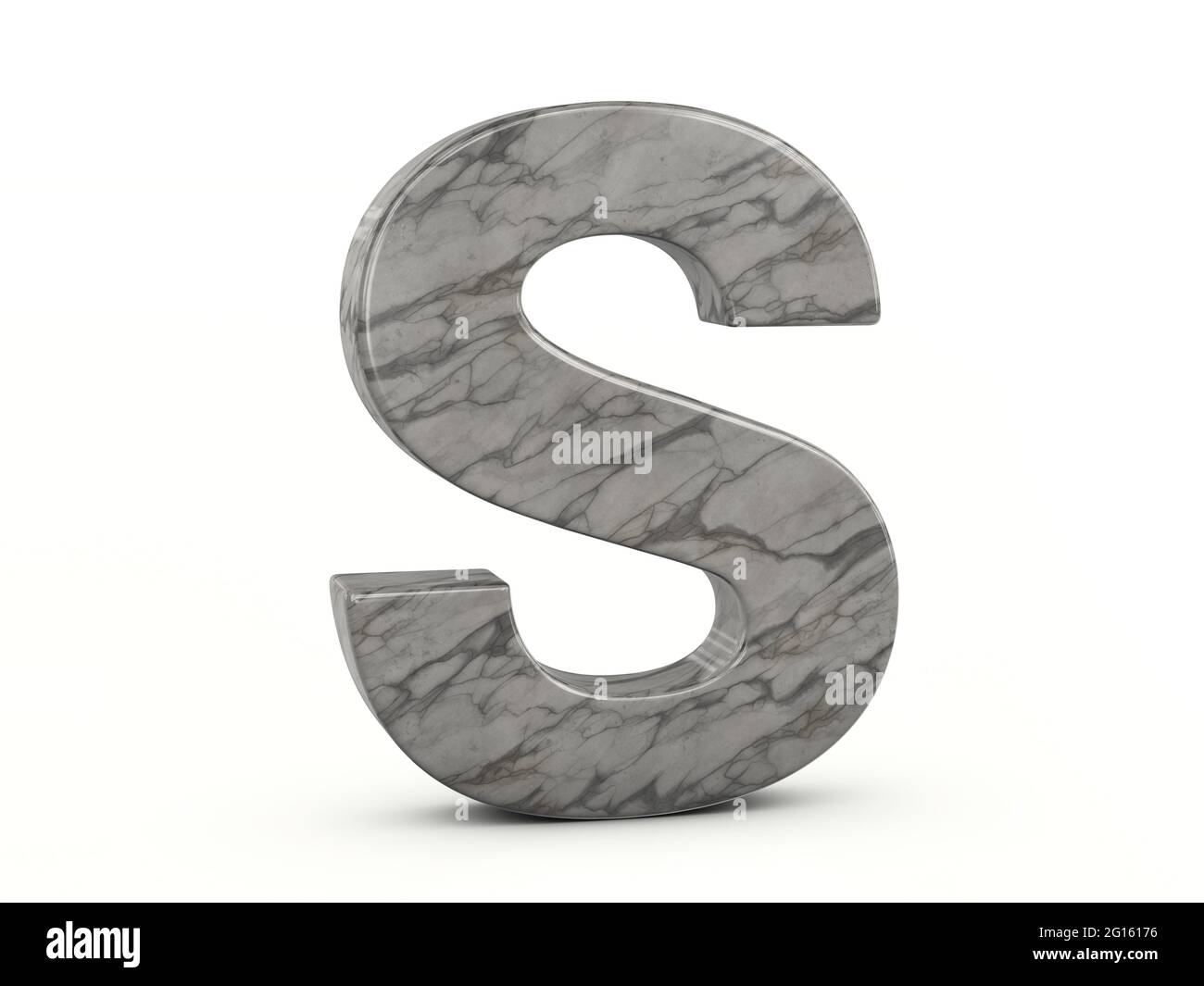 Marble letter S on a white background. 3d illustration Stock Photo - Alamy