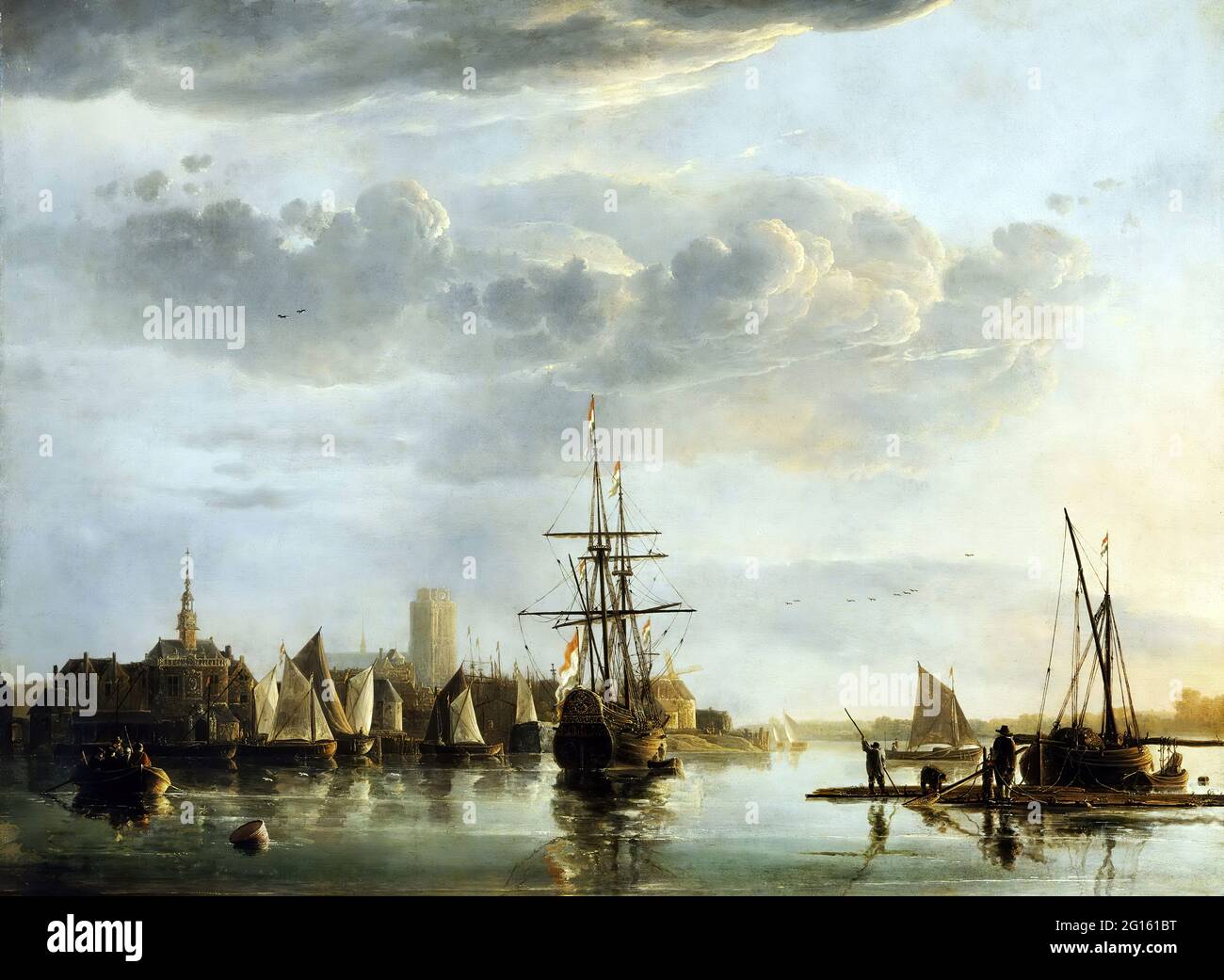 Aelbert Cuyp - View of Dordrecht 02 Stock Photo - Alamy