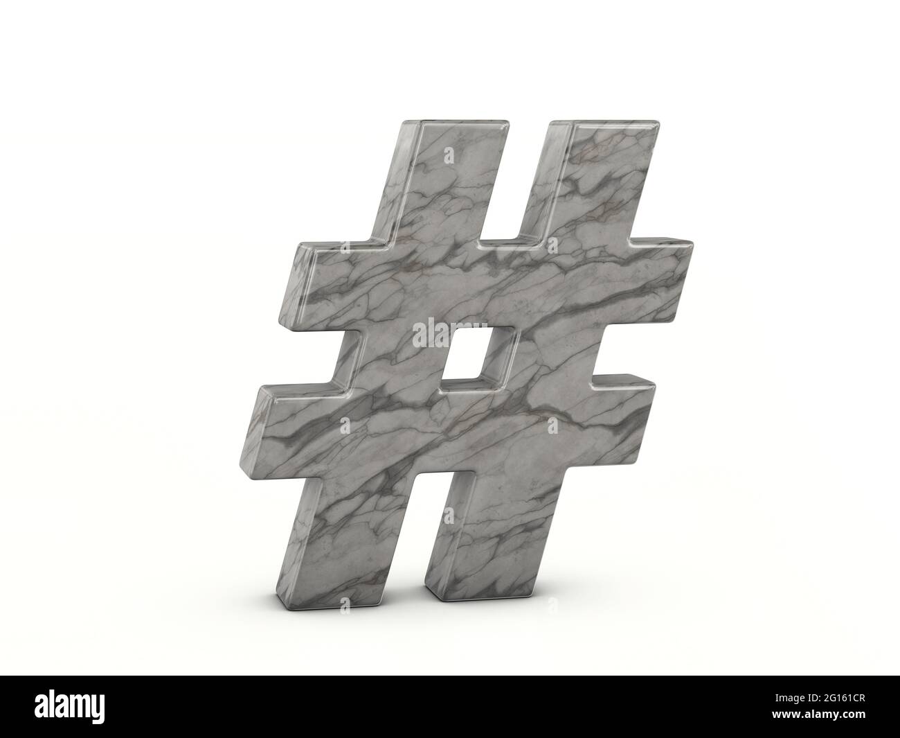 Marble number symbol on a white background. 3d illustration Stock Photo ...