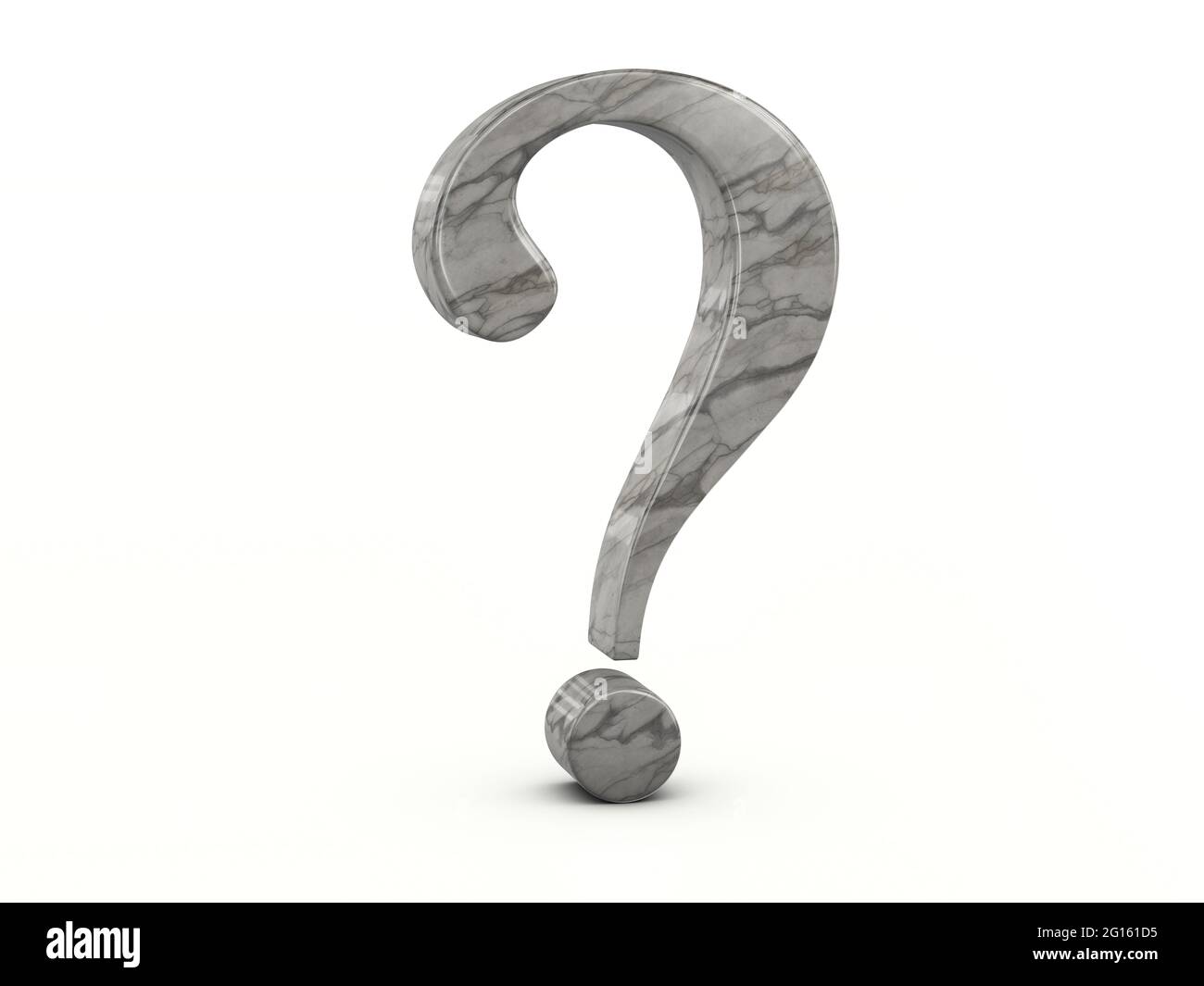 Marble question symbol on a white background. 3d illustration Stock ...