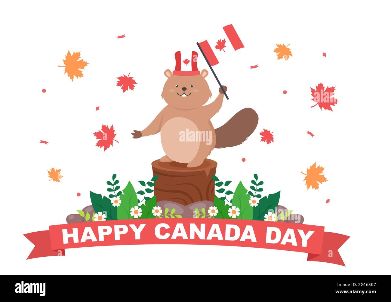 Happy Canada Day Celebration in 1st July Vector Illustration. Suitable ...