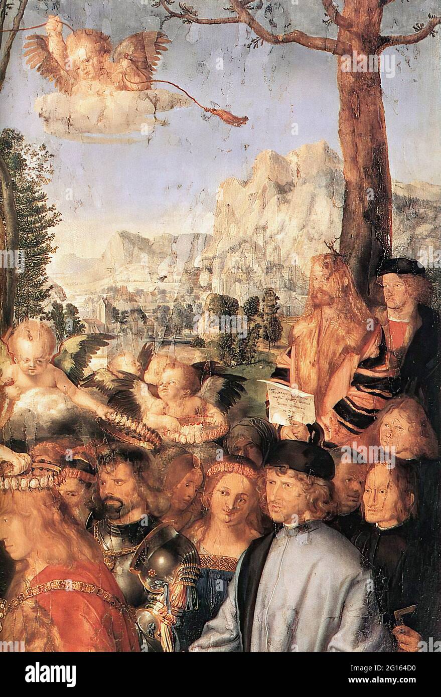 Albrecht Dürer - Lady Festival Du Rosaire Fragment 1 Stock Photo - Alamy