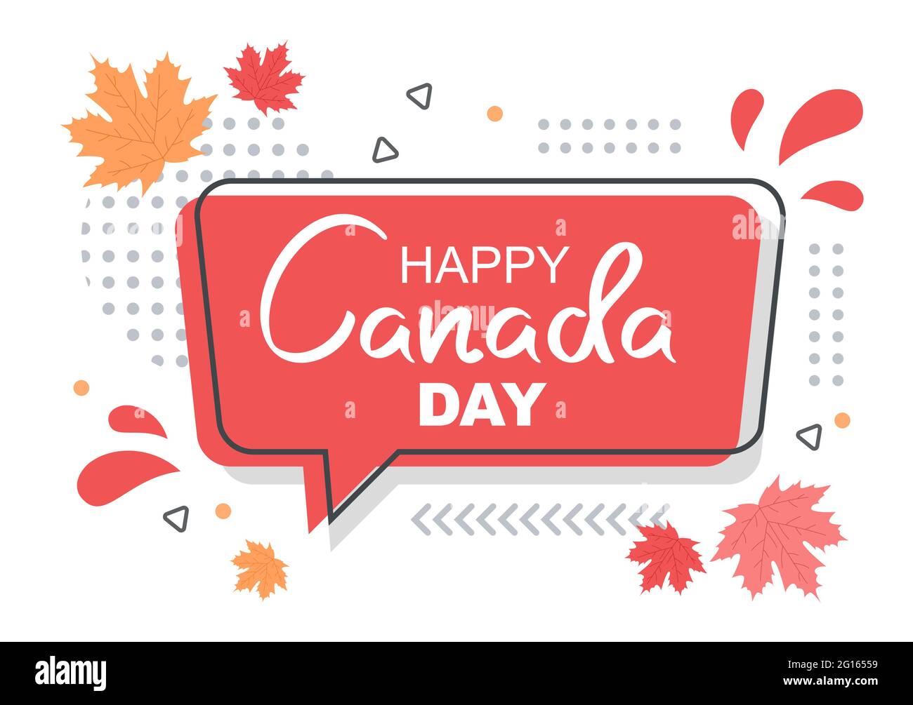 Happy Canada Day Celebration in 1st July Vector Illustration. Suitable ...