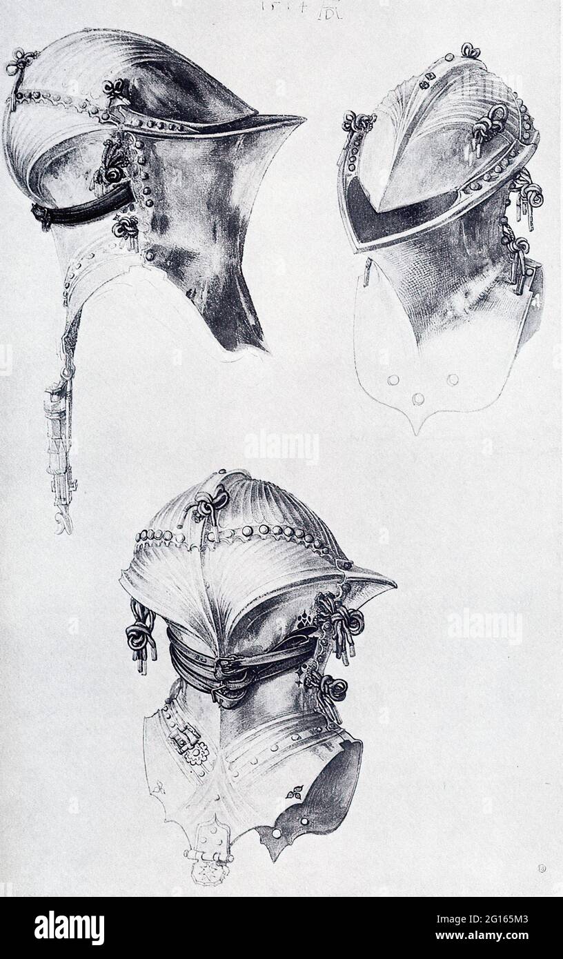 Albrecht Dürer - Side Front Back View Helmet 15 Stock Photo - Alamy