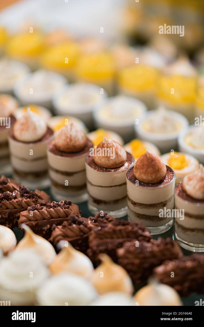 catering food, dessert and sweet, mini canapes, snacks and appetizers ...