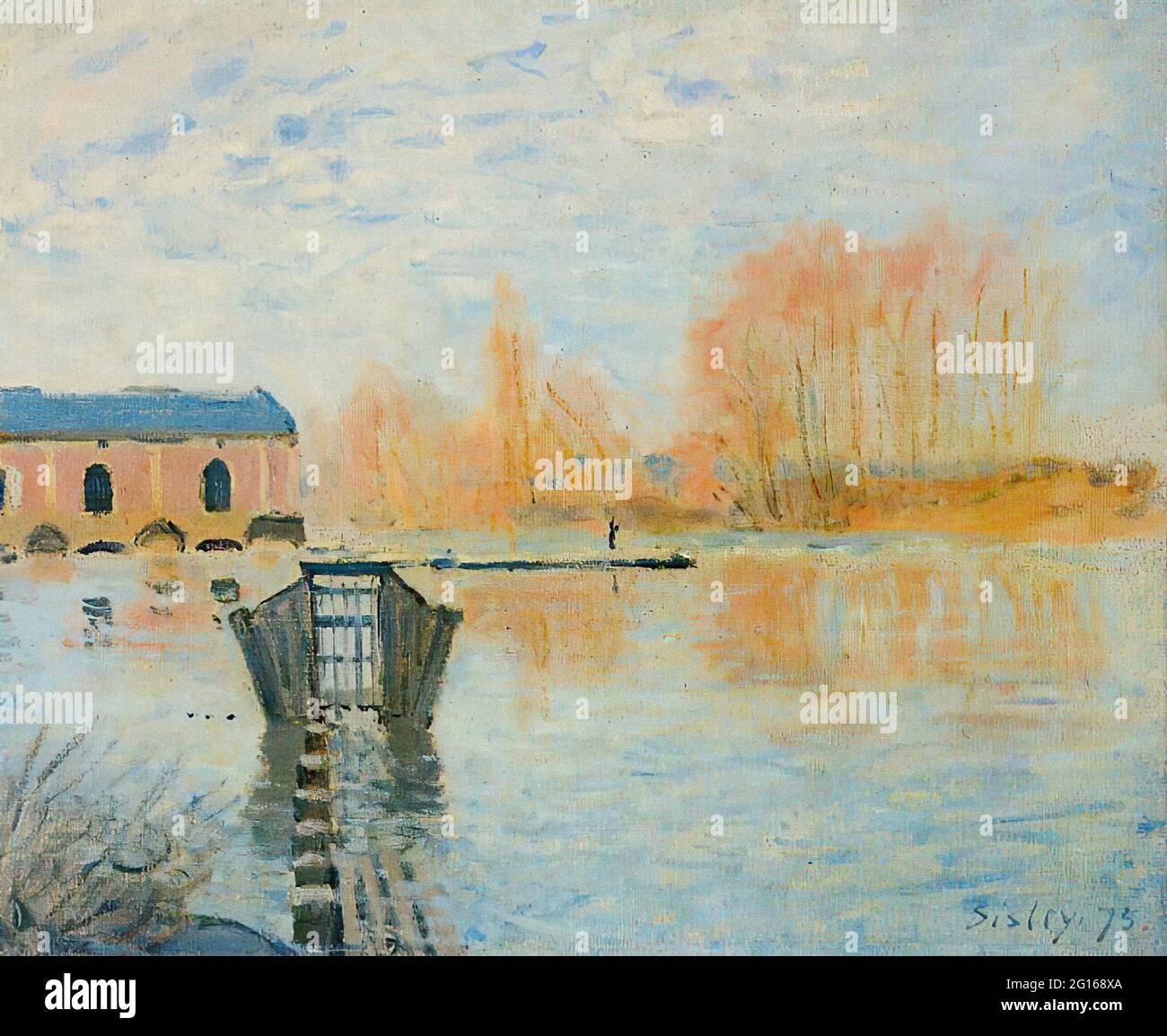Alfred Sisley - Marly Machine Dam 1875 Stock Photo - Alamy