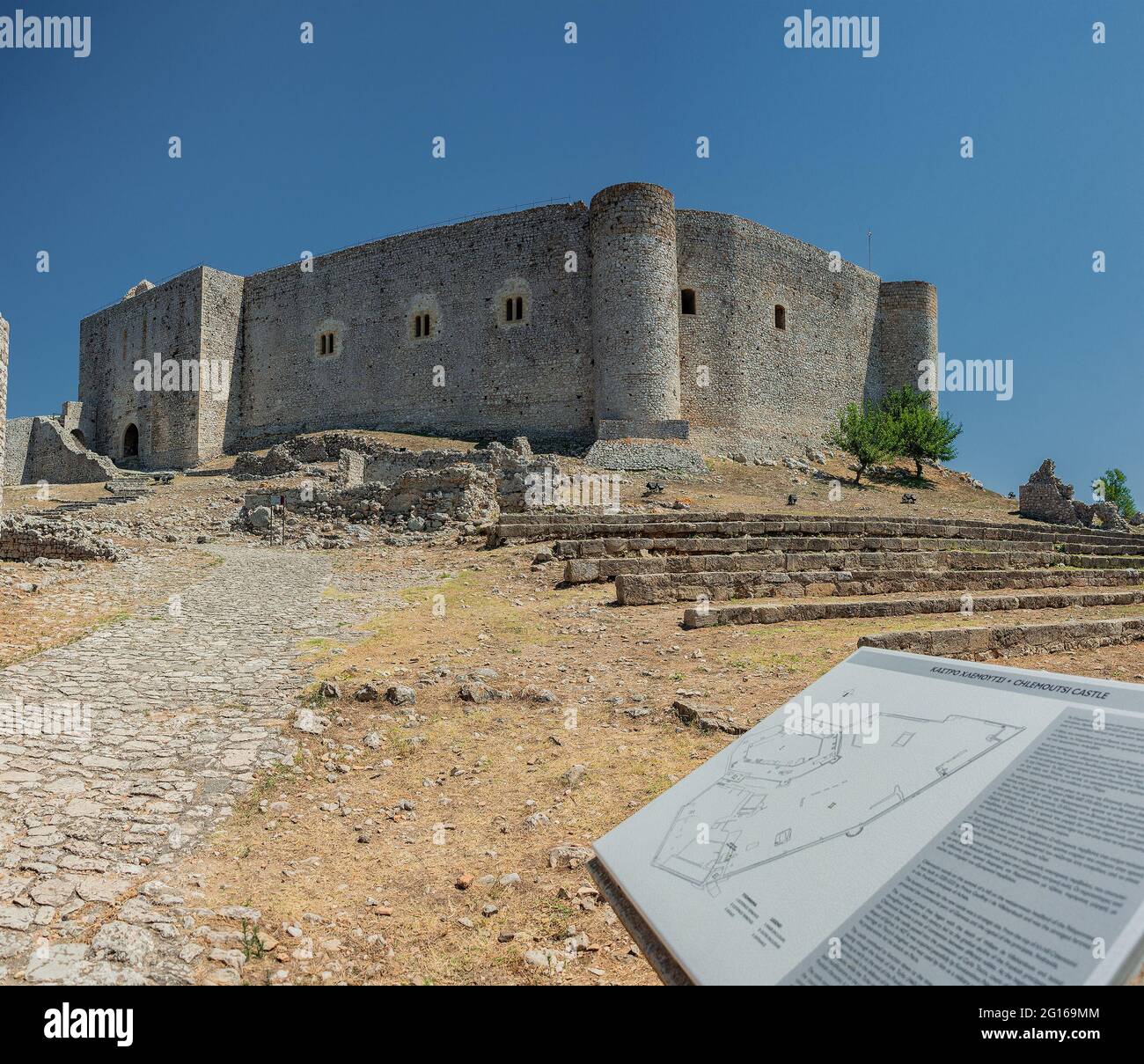 Chlemoutsi (also known as "Clermont") castle at Kastro village ...