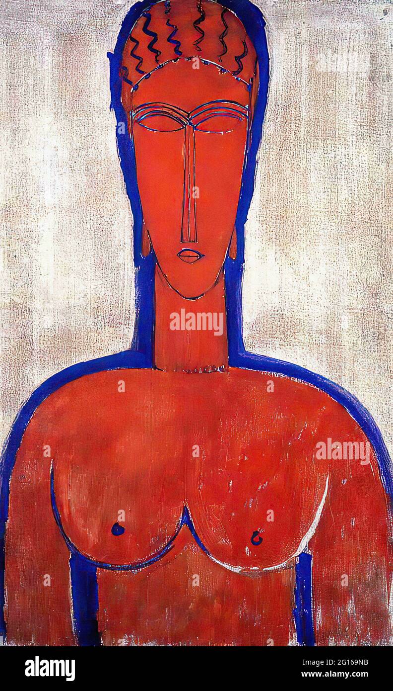 Amedeo Modigliani - Big Red Buste Leopold II 1913 Stock Photo - Alamy