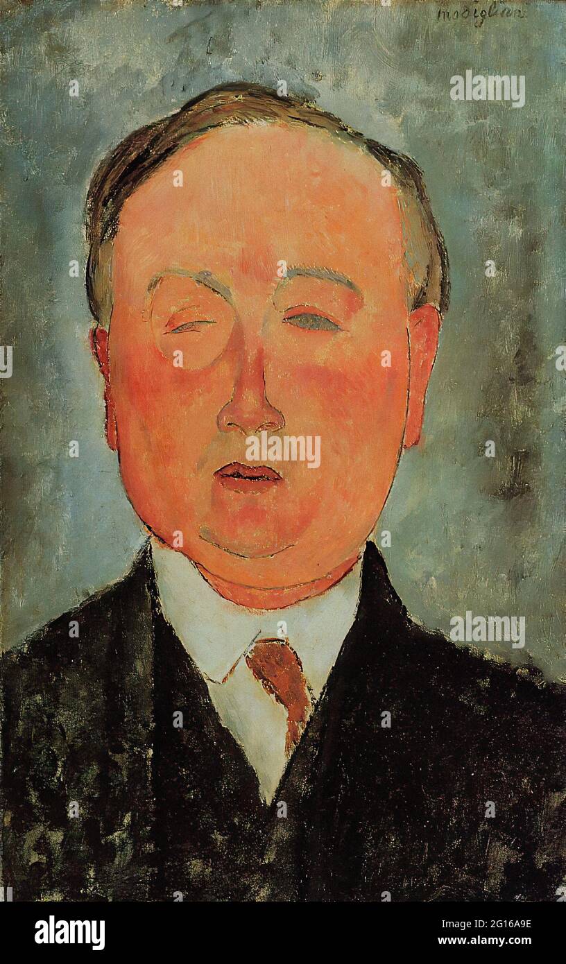 Amedeo Modigliani - Man with Monocle C 1918 Stock Photo - Alamy