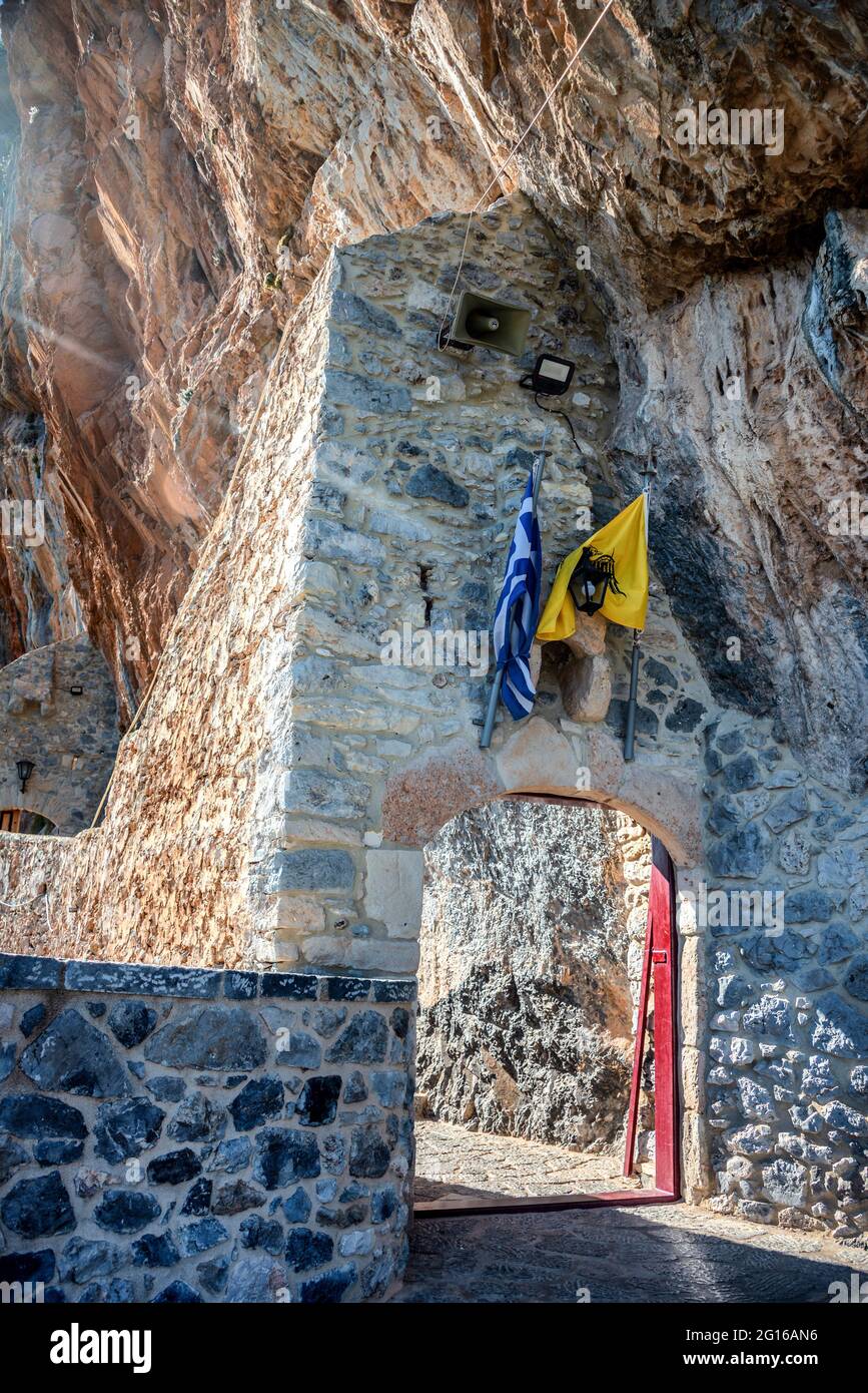 Kosmas, Greece. Interior View of The Monastery of Panagia Elona in the ...