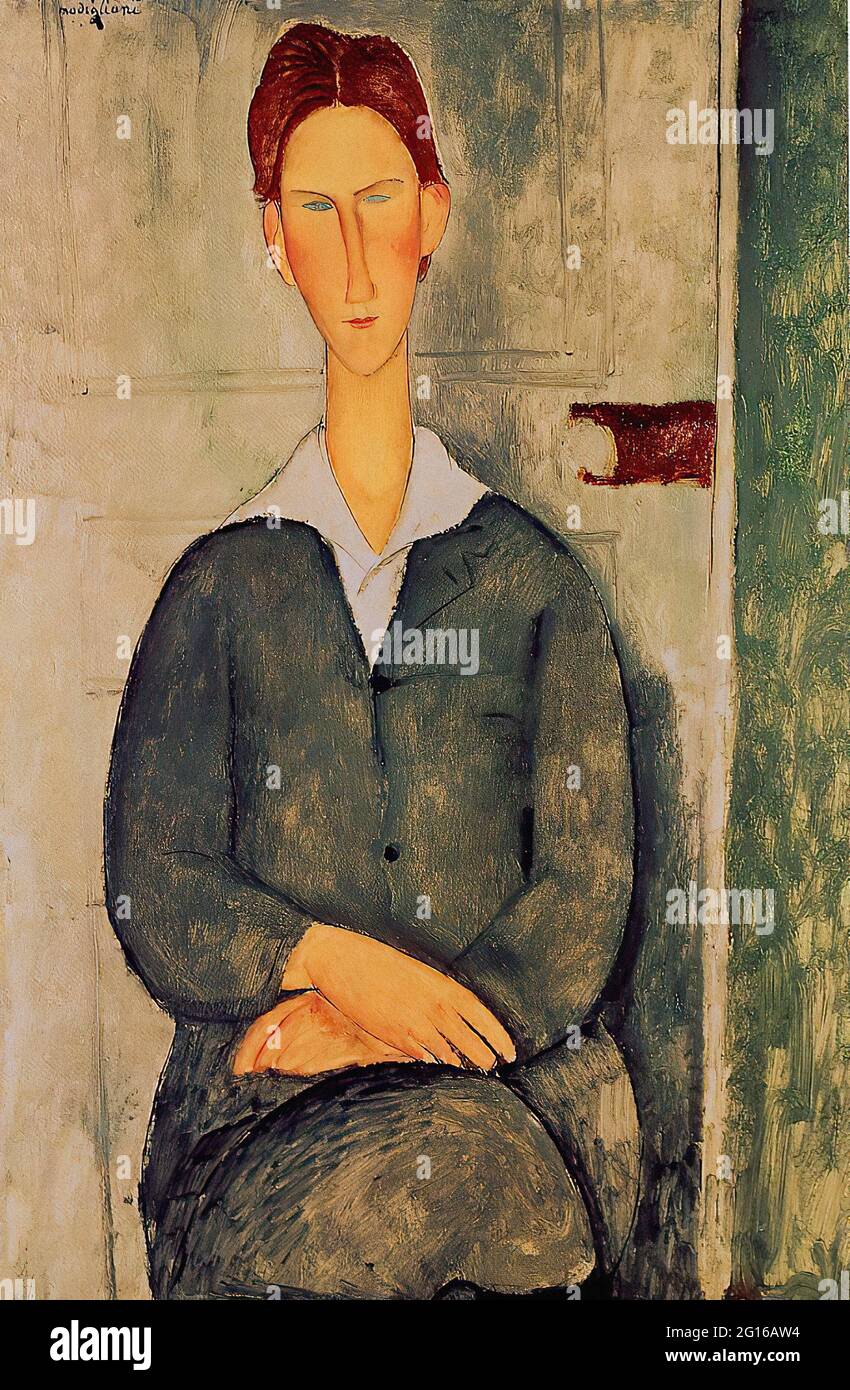 Amedeo Modigliani - Red Haired Young Man 1919 Stock Photo - Alamy