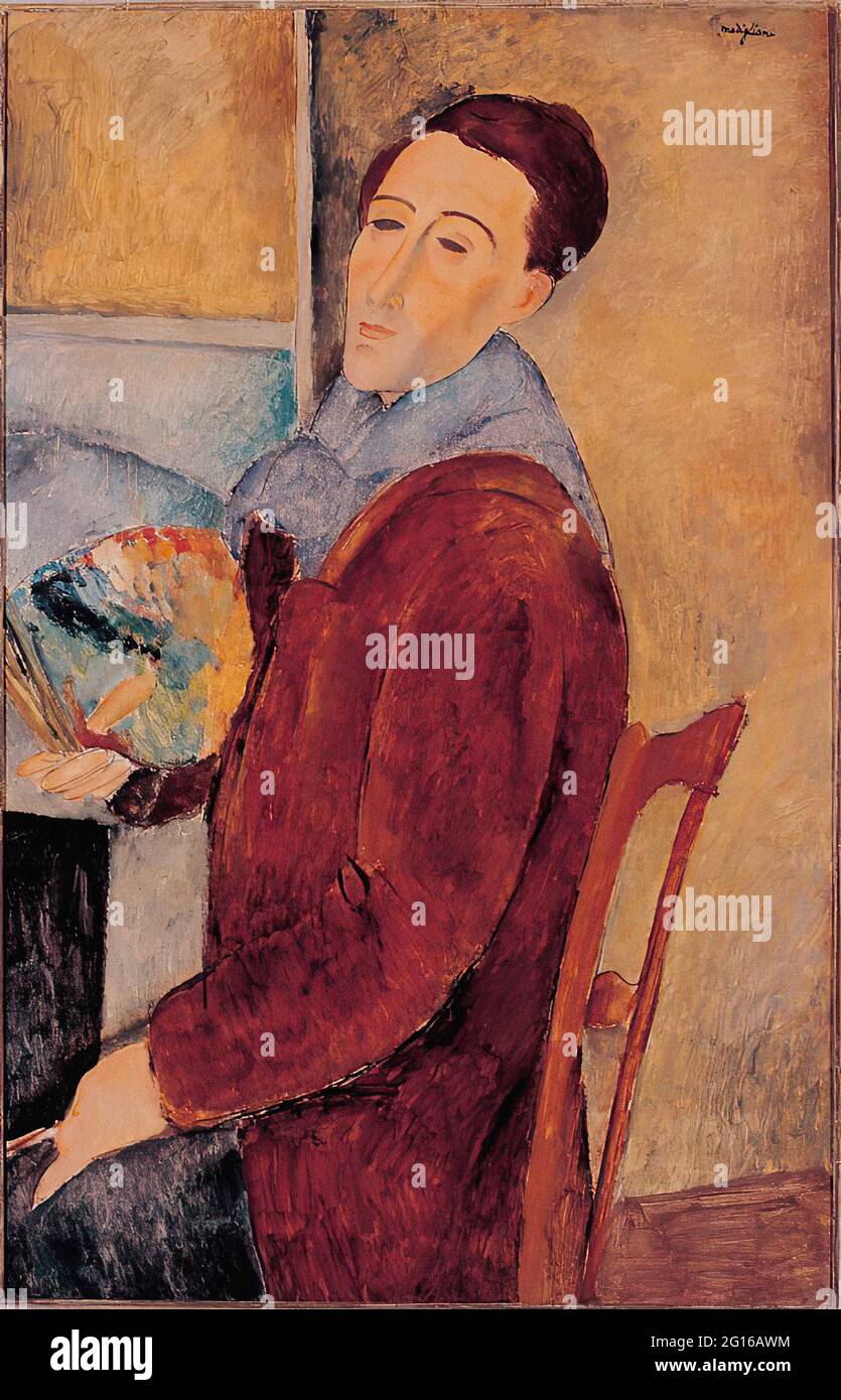 Amedeo Modigliani - Self Portrait 1920 Stock Photo - Alamy