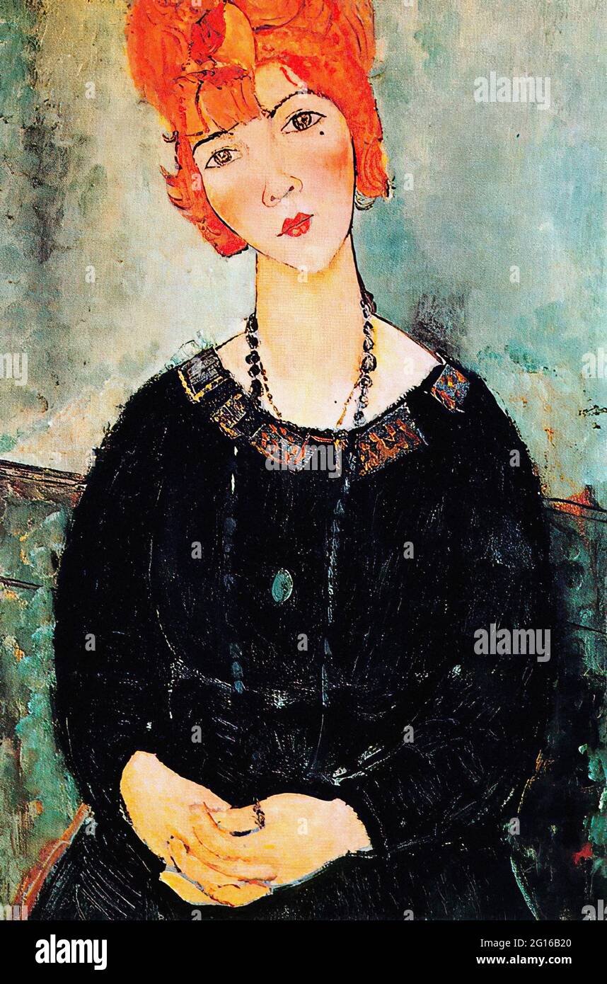 Amedeo Modigliani - Woman with Necklace 1917 Stock Photo - Alamy