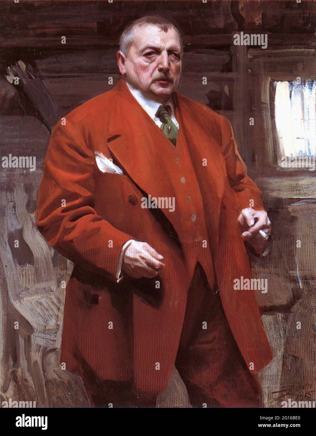 Anders Zorn - Self Portrait Red 1915 Stock Photo - Alamy