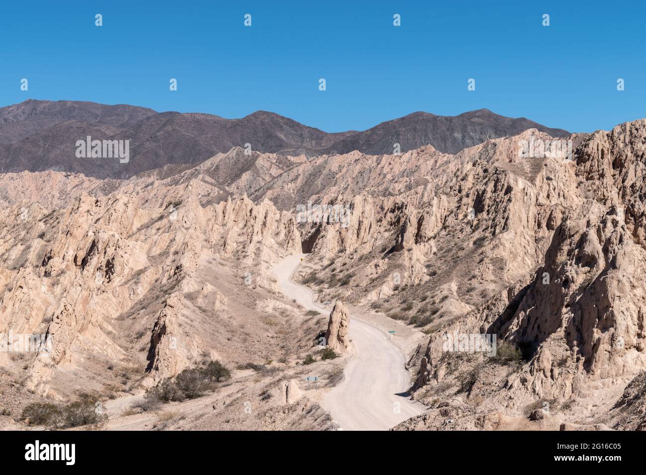 Desert scenery on Route 40 between Cafayate and Cachi in Salta Province ...