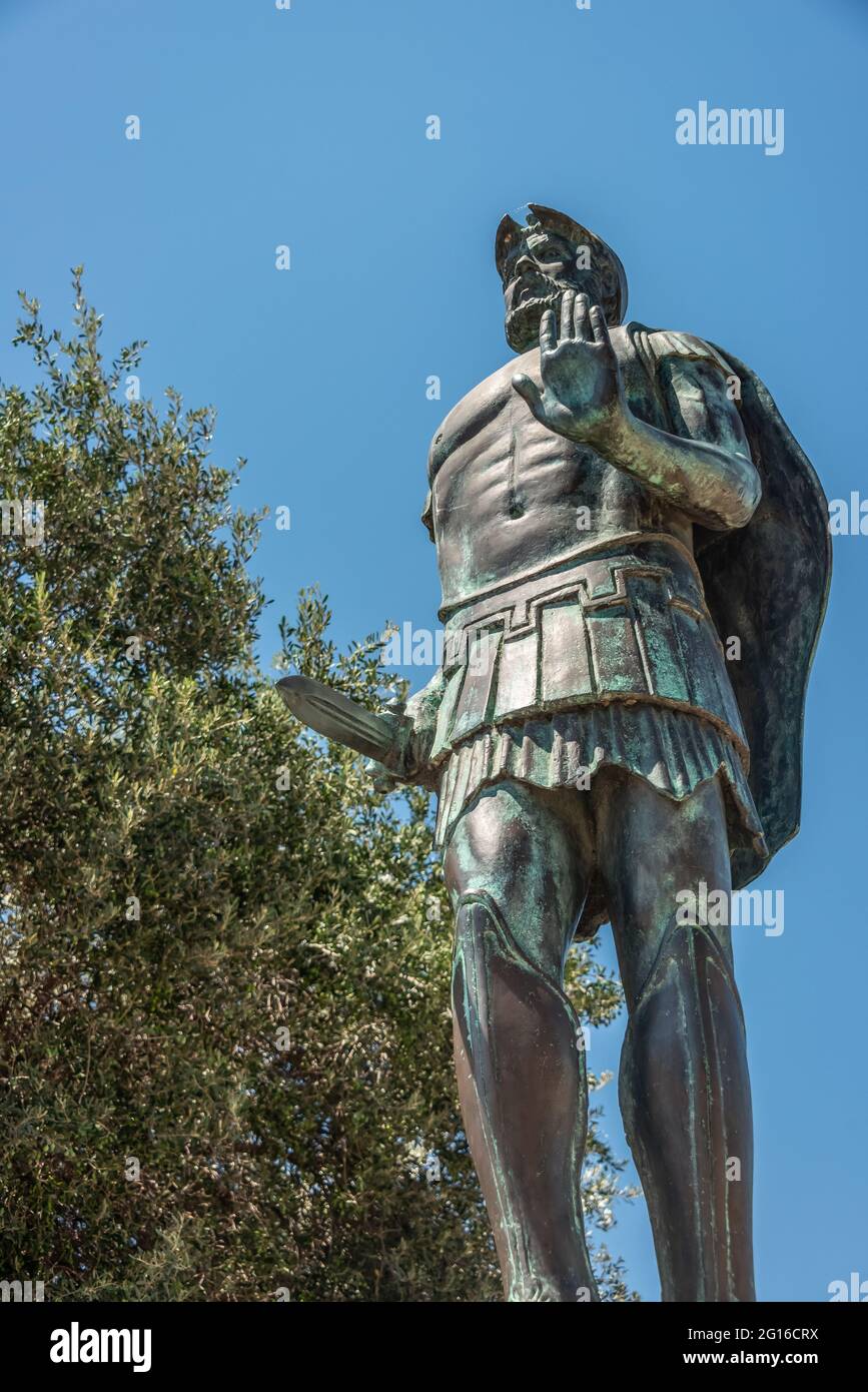 Battle of Marathon Miltiades Statue,Attica,Greece Stock Photo - Alamy
