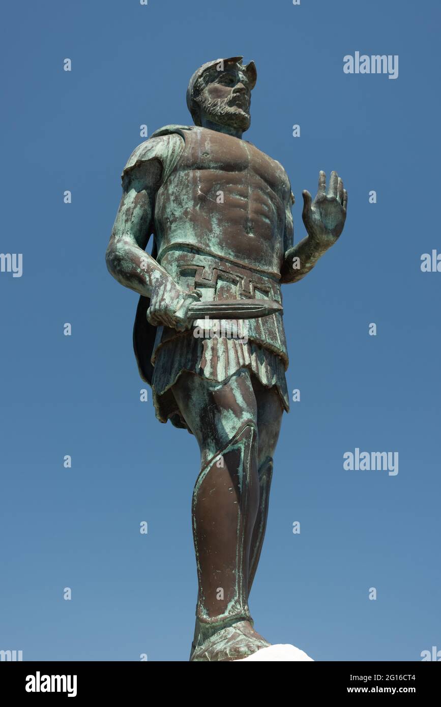 Battle of Marathon Miltiades Statue,Attica,Greece Stock Photo - Alamy