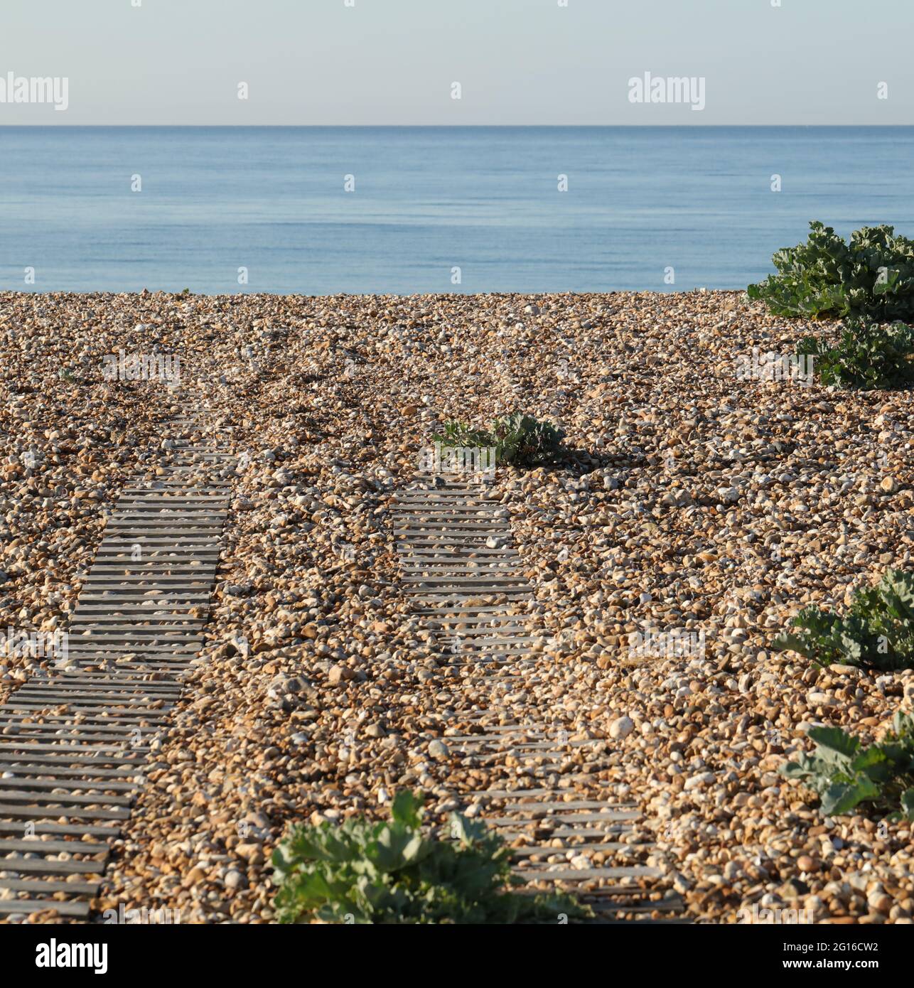 Wooden path leading to beach Stock Photo - Alamy