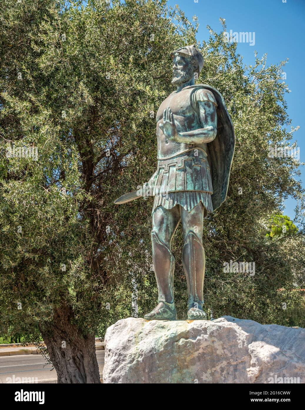 Battle of Marathon Miltiades Statue,Attica,Greece Stock Photo - Alamy