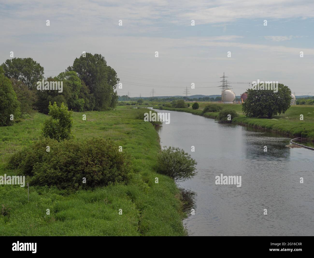 the river lippe in germany Stock Photo - Alamy