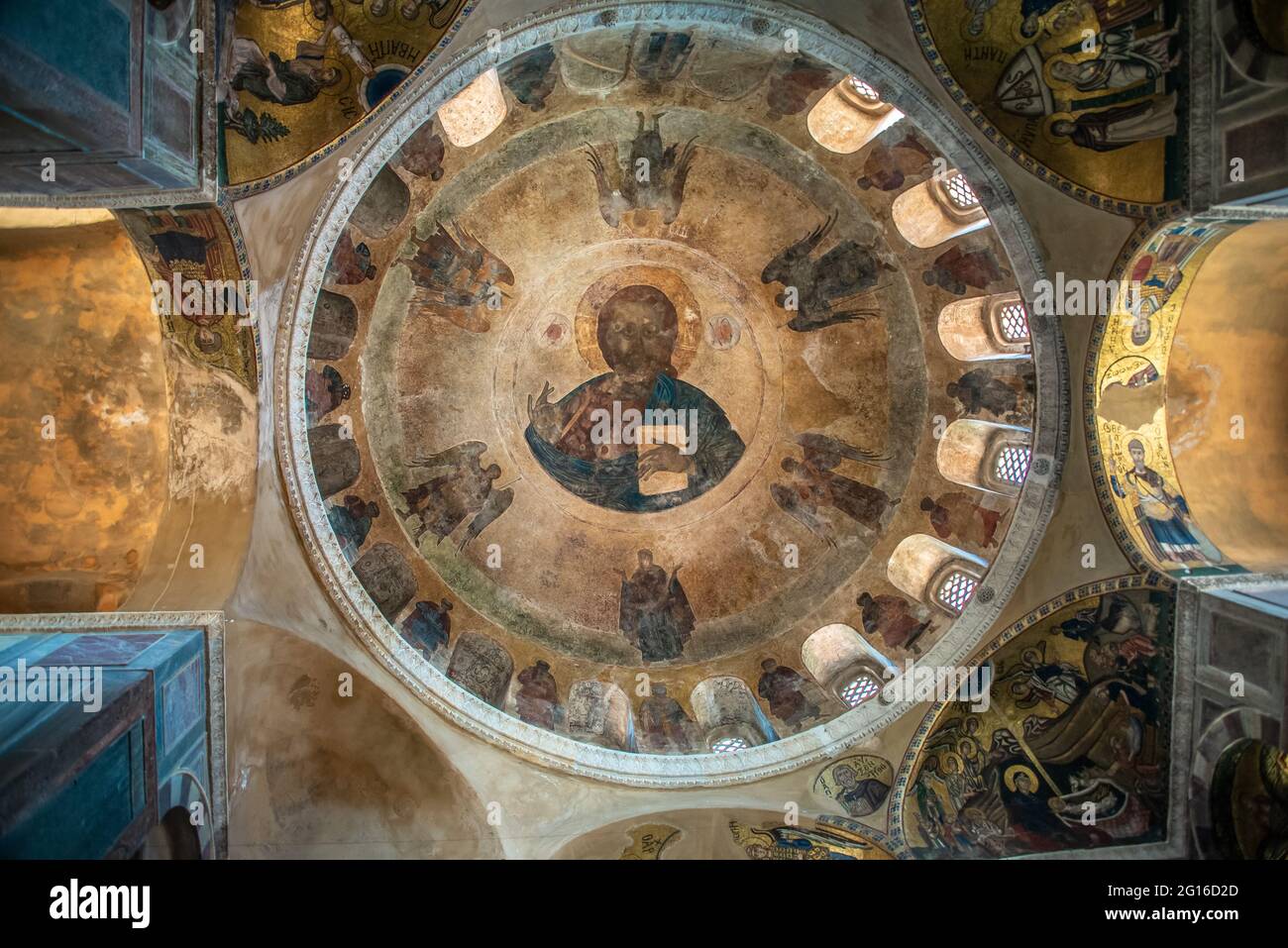 The byzantine monastery of Hosios Loukas (Holy Lucas) in Greece Stock ...