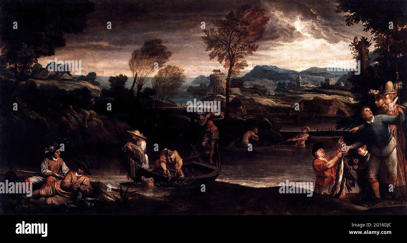 Annibale Carracci - Fishing Stock Photo - Alamy