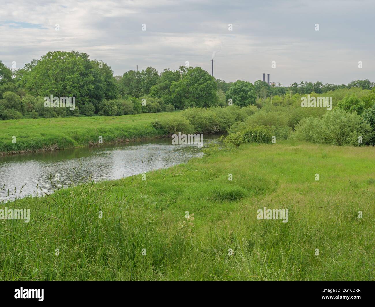 the river lippe in germany Stock Photo - Alamy