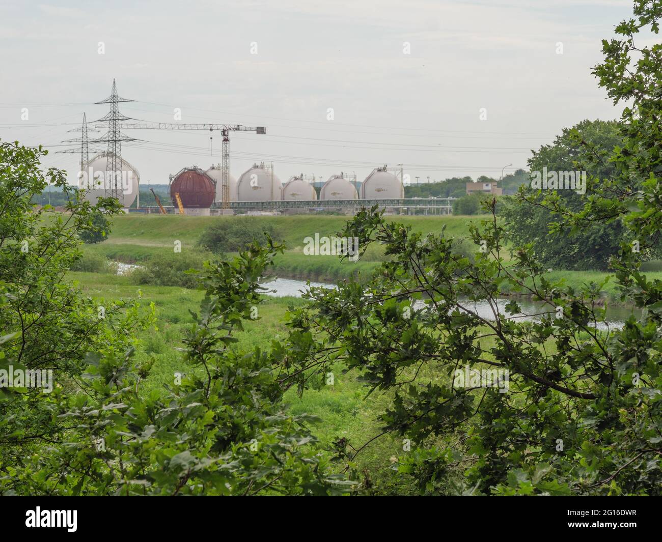 the river lippe in germany Stock Photo - Alamy