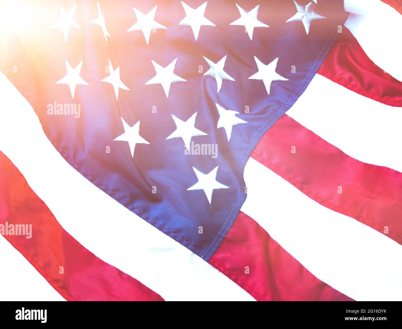 Waving American Flag Peace Symbol