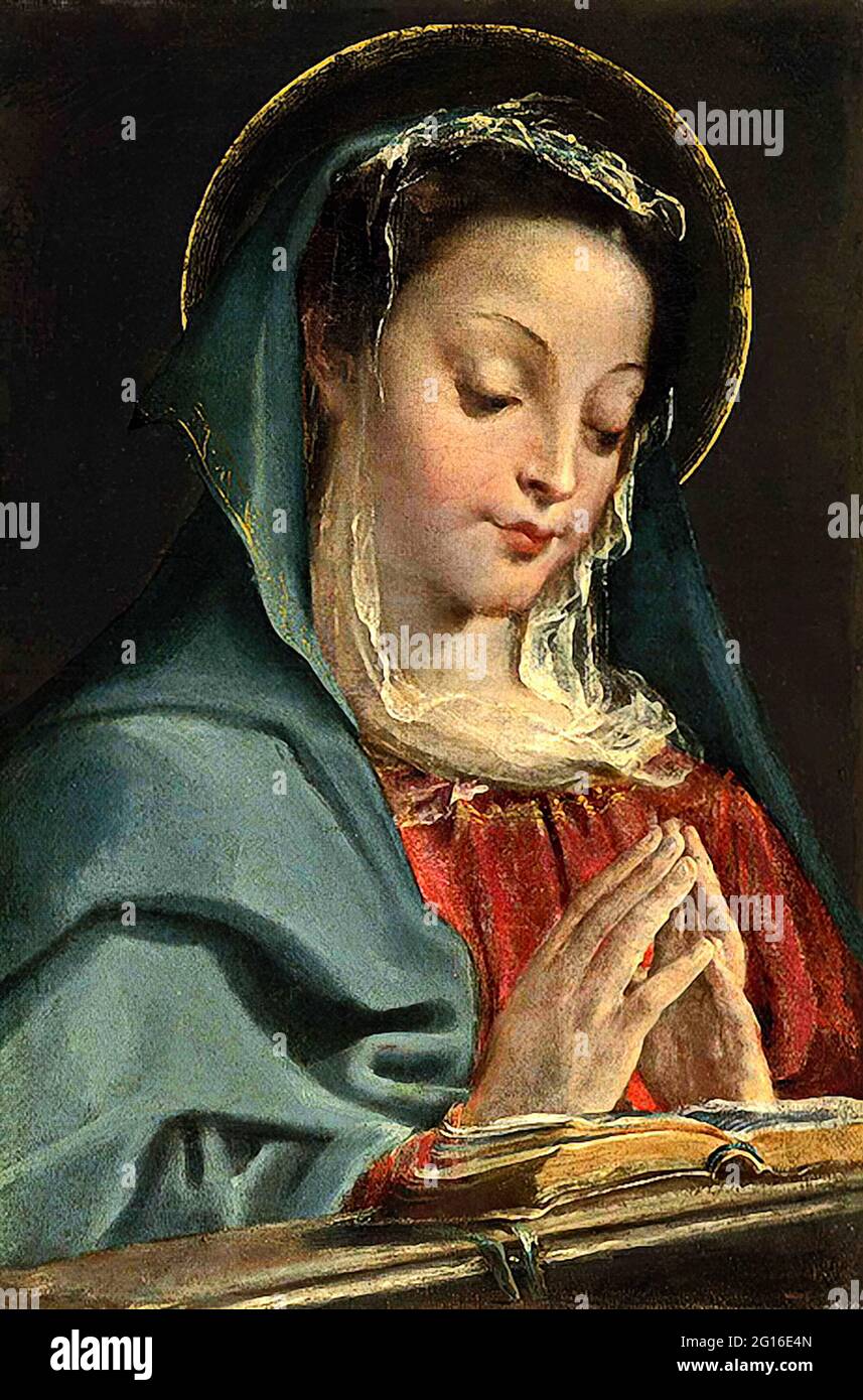 Annibale Carracci The Virgin At Prayer Stock Photo Alamy