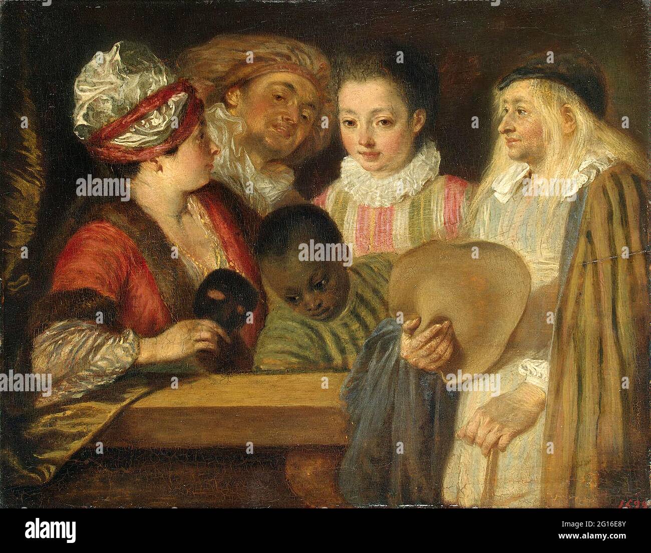 Antoine Watteau - Actors of the Comedie Francaise Stock Photo - Alamy